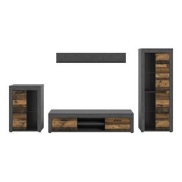 M&ouml;bel Kraft Wohnwand Jam schwarz Ma&szlig;e (cm): B: 310 H: 169 T: 35.0 &raquo; M&ouml;bel Kraft