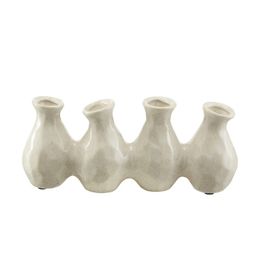 HOME STORY Vase 4er creme Keramik Ma&szlig;e (cm): B: 28 H: 12 T: 6.0 &raquo; M&ouml;bel Kraft