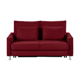 M&ouml;bel Kraft Schlafsofa Mikrofaser F&uuml;rth rot Ma&szlig;e (cm): B: 146 H: 90 T: 95.0 &raquo; M&ouml;bel Kraft