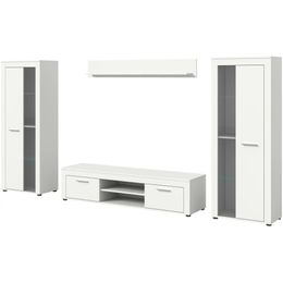 M&ouml;bel Kraft Wohnwand wei&szlig; Ma&szlig;e (cm): B: 310 H: 159 T: 35.0 &raquo; M&ouml;bel Kraft