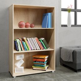 Casaria B&uuml;cherregal Vela Eiche 3 F&auml;cher