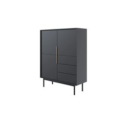 M&ouml;bel Kraft Highboard schwarz Ma&szlig;e (cm): B: 104 H: 139,5 T: 39.0 &raquo; M&ouml;bel Kraft