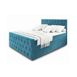 MASSENO Boxbett mit Bettkasten blau Ma&szlig;e (cm): B: 140 H: 120 &raquo; M&ouml;bel Kraft