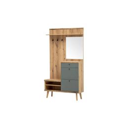 M&ouml;bel Kraft Garderobe holzfarben Ma&szlig;e (cm): B: 110 H: 200 T: 34.0 &raquo; M&ouml;bel Kraft
