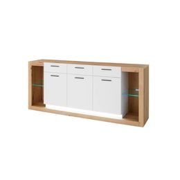 M&ouml;bel Kraft Sideboard braun Ma&szlig;e (cm): B: 198 H: 83 T: 43.0 &raquo; M&ouml;bel Kraft