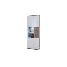 Primo Vitrine Zypern wei&szlig; Ma&szlig;e (cm): B: 70 H: 199 T: 37.0 &raquo; M&ouml;bel Kraft