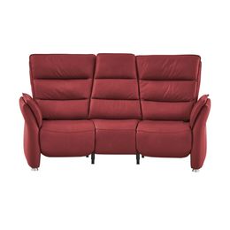 Hukla Trapezsofa Echtleder Corina rot Ma&szlig;e (cm): B: 202 H: 112 T: 120.0 &raquo; M&ouml;bel Kraft