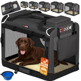 Cadoca Hundebox faltbar XXL 90x60x66cm Anthrazit