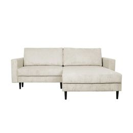 Primo Ecksofa trendiger Cordstoff Livorno creme Ma&szlig;e (cm): B: 221 H: 105 T: 153.0 &raquo; M&ouml;bel Kraft
