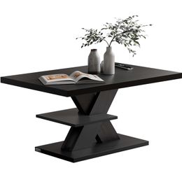 Casaria Couchtisch Detroit Schwarz 90x60x45cm