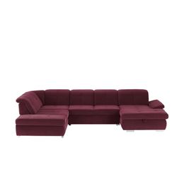 Kollektion Kraft Wohnlandschaft Mikrofaser rot Ma&szlig;e (cm): B: 371 H: 100 T: 260.0 &raquo; M&ouml;bel Kraft