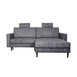 Primo Ecksofa trendiger Cordstoff Livorno grau Ma&szlig;e (cm): B: 221 H: 105 T: 153.0 &raquo; M&ouml;bel Kraft