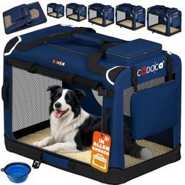 Cadoca Hundebox faltbar XL 82x58x58cm Blau