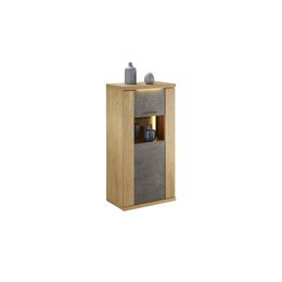 Woodford Vitrine Rock holzfarben Ma&szlig;e (cm): B: 65 H: 131 T: 42.0 &raquo; M&ouml;bel Kraft