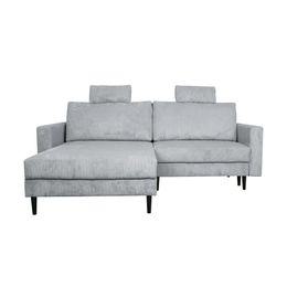 Primo Ecksofa trendiger Cordstoff Livorno grau Ma&szlig;e (cm): B: 221 H: 105 T: 153.0 &raquo; M&ouml;bel Kraft