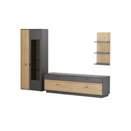 Primo Wohnkombination Butera grau Ma&szlig;e (cm): B: 299 H: 206 T: 50.0 &raquo; M&ouml;bel Kraft