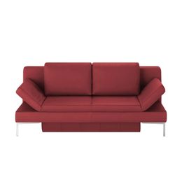 M&ouml;bel Kraft Schlafsofa mit Sitz- und R&uuml;ckenfl&auml;che aus Echtleder Kenny rot Ma&szlig;e (cm): B: 204 H: 88 T: 91.0 &raquo; M&ouml;bel Kraft
