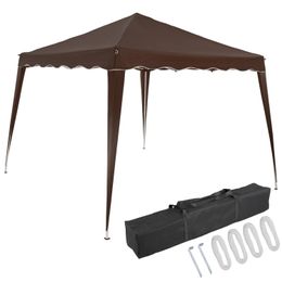 Casaria Faltpavillon Capri - Popup Dunkelbraun 3x3m UV-Schutz 50+ wasserdicht