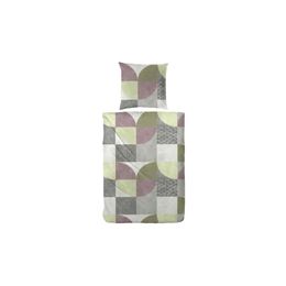 M&ouml;bel Kraft Flanell Bettw&auml;sche-Set gr&uuml;n Ma&szlig;e (cm): B: 155 H: 1 &raquo; M&ouml;bel Kraft