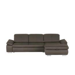 Kollektion Kraft Ecksofa aus Mikrofaser Kathrin braun Ma&szlig;e (cm): B: 309 H: 85 T: 195.0 &raquo; M&ouml;bel Kraft