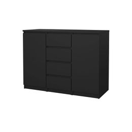 M&ouml;bel Kraft Sideboard schwarz Ma&szlig;e (cm): B: 120,8 H: 90,7 T: 50.0 &raquo; M&ouml;bel Kraft