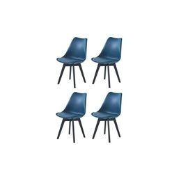 M&ouml;bel Kraft Stuhl 4er-Set blau Ma&szlig;e (cm): B: 49 H: 84 &raquo; M&ouml;bel Kraft