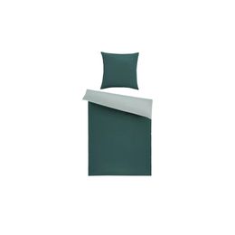 CS Schmal como Satin Wende-Bettw&auml;sche Satin Piping gr&uuml;n Ma&szlig;e (cm): B: 135 &raquo; M&ouml;bel Kraft