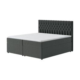 M&ouml;bel Kraft Boxbett mit Bettkasten grau Ma&szlig;e (cm): B: 200 H: 125 &raquo; M&ouml;bel Kraft