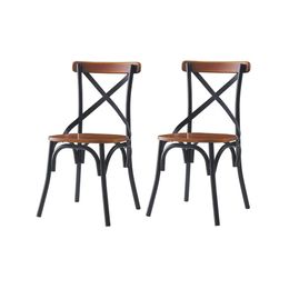 M&ouml;bel Kraft Stuhl 2er-Set braun Ma&szlig;e (cm): B: 46 H: 86 &raquo; M&ouml;bel Kraft