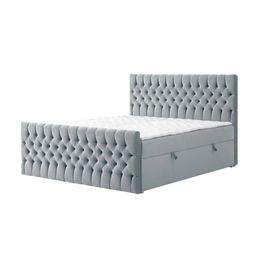 M&ouml;bel Kraft Boxbett mit Bettkasten und Fu&szlig;teil grau Ma&szlig;e (cm): B: 200 H: 125 &raquo; M&ouml;bel Kraft