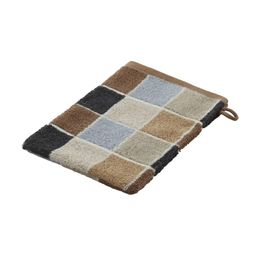 CS Schmal como Waschhandschuh Karo braun Ma&szlig;e (cm): B: 16 &raquo; M&ouml;bel Kraft