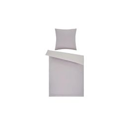 CS Schmal como Satin Wende-Bettw&auml;sche Satin Piping lila/violett Ma&szlig;e (cm): B: 135 &raquo; M&ouml;bel Kraft