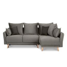 KONSIMO Ecksofa Belmos grau Ma&szlig;e (cm): B: 234 H: 100 &raquo; M&ouml;bel Kraft
