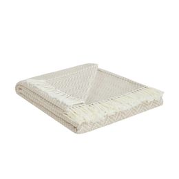 CS Schmal como Jacquard Plaid Zick Zack beige Ma&szlig;e (cm): B: 130 &raquo; M&ouml;bel Kraft