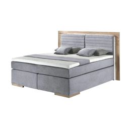 Primo Massivholz-Boxspringbett mit LED-Beleuchtung Marlow grau Ma&szlig;e (cm): B: 190 H: 130 &raquo; M&ouml;bel Kraft