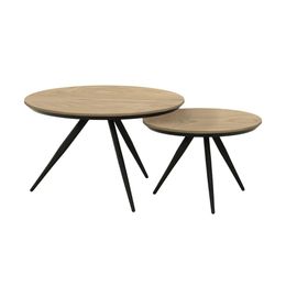 Primo Couchtisch 2er Set Hayley holzfarben Ma&szlig;e (cm): H: 45 &Oslash;: 75.0 &raquo; M&ouml;bel Kraft