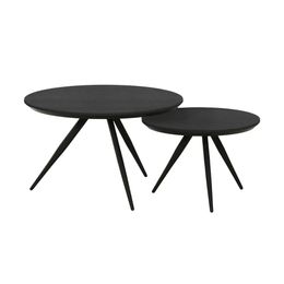 Primo Couchtisch 2er Set Hayley schwarz Ma&szlig;e (cm): H: 45 &Oslash;: 75.0 &raquo; M&ouml;bel Kraft