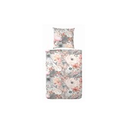 M&ouml;bel Kraft Mako-Satin Bettw&auml;sche-Set grau Ma&szlig;e (cm): B: 155 H: 1 &raquo; M&ouml;bel Kraft