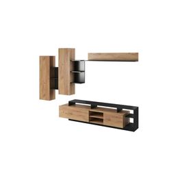 M&ouml;bel Kraft Wohnwand holzfarben Ma&szlig;e (cm): B: 260 H: 171 &raquo; M&ouml;bel Kraft