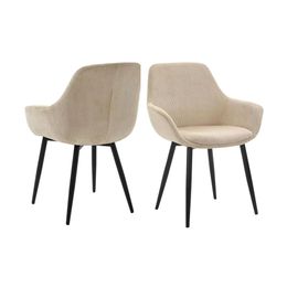 M&ouml;bel Kraft Armlehnstuhl 2er-Set beige Ma&szlig;e (cm): B: 64 H: 86 &raquo; M&ouml;bel Kraft