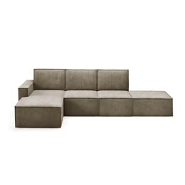 M&ouml;bel Kraft Ecksofa mit Pouf Orto braun Ma&szlig;e (cm): B: 329 H: 93 &raquo; M&ouml;bel Kraft
