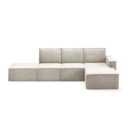 M&ouml;bel Kraft Ecksofa mit Pouf Orto beige Ma&szlig;e (cm): B: 329 H: 93 &raquo; M&ouml;bel Kraft