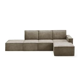 M&ouml;bel Kraft Ecksofa mit Pouf Orto braun Ma&szlig;e (cm): B: 329 H: 93 &raquo; M&ouml;bel Kraft