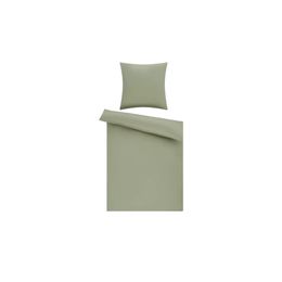 CS Schmal como Bettw&auml;sche Uni Satin gr&uuml;n Ma&szlig;e (cm): B: 200 &raquo; M&ouml;bel Kraft