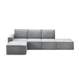 M&ouml;bel Kraft Ecksofa mit Pouf Orto grau Ma&szlig;e (cm): B: 329 H: 93 &raquo; M&ouml;bel Kraft