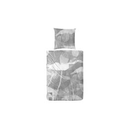M&ouml;bel Kraft Mako-Satin Bettw&auml;sche-Set grau Ma&szlig;e (cm): B: 135 H: 1 &raquo; M&ouml;bel Kraft