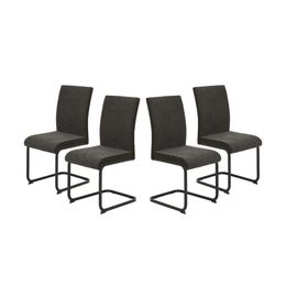M&ouml;bel Kraft Polsterschwingstuhl 4er-Set braun Ma&szlig;e (cm): B: 52 H: 92 &raquo; M&ouml;bel Kraft