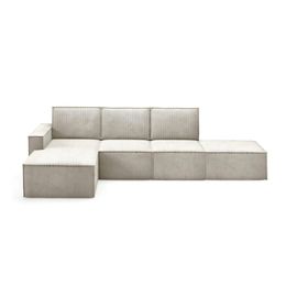 M&ouml;bel Kraft Ecksofa mit Pouf Orto beige Ma&szlig;e (cm): B: 329 H: 93 &raquo; M&ouml;bel Kraft