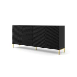 M&ouml;bel Kraft Sideboard schwarz Ma&szlig;e (cm): B: 200 H: 87 &raquo; M&ouml;bel Kraft