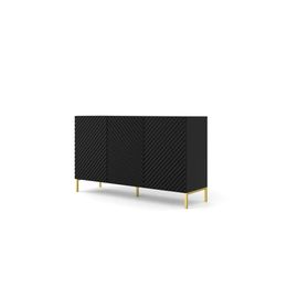 M&ouml;bel Kraft Sideboard schwarz Ma&szlig;e (cm): B: 150 H: 87 &raquo; M&ouml;bel Kraft